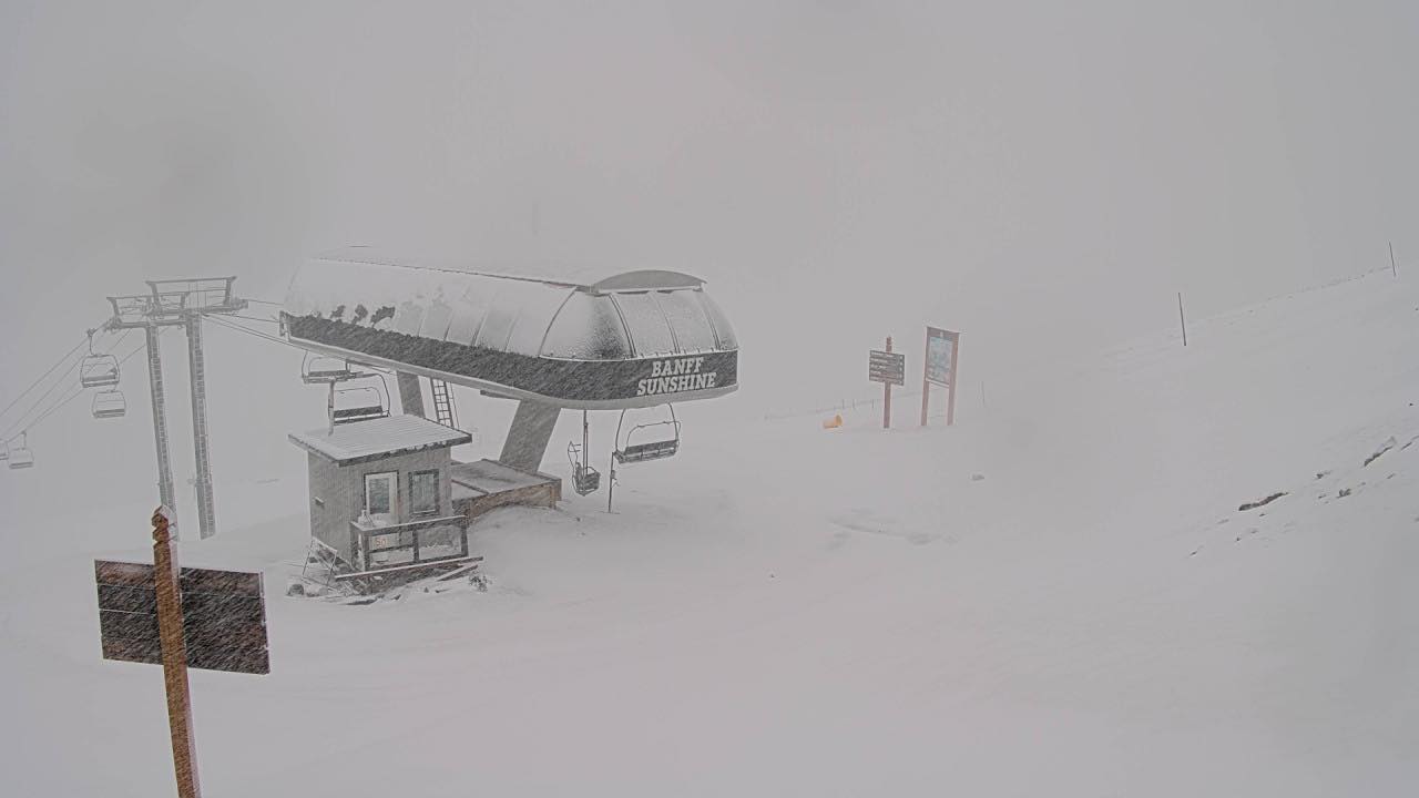 June Snow Slams Banff Sunshine , AB